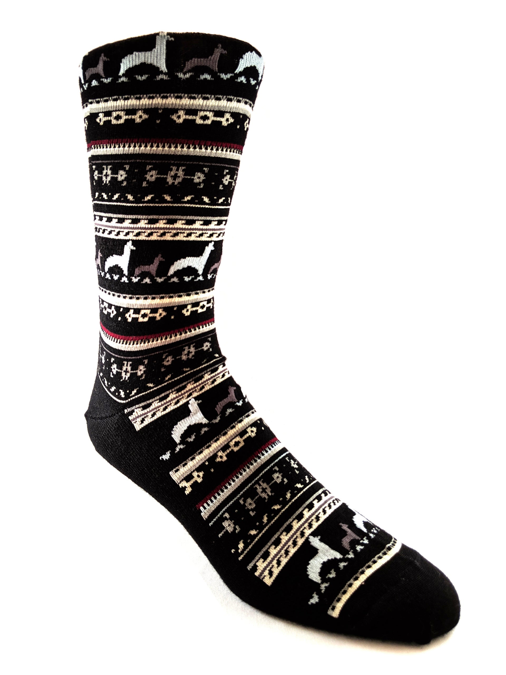 Alpaca Print Crew Socks | Crystal Lake Alpaca Boutique